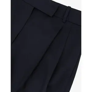 REISS Luna Wide-leg High-rise Wool-blend Trousers