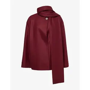 Harris Wharf London Scarf Wool-cashmere Blend Jacket - Cinabre