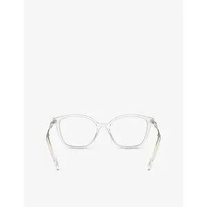Prada Pr 02zv Butterfly-frame Acetate Optical Glasses