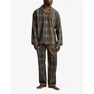 Polo Ralph Lauren Checked Embroidered-logo Cotton Pyjama Set