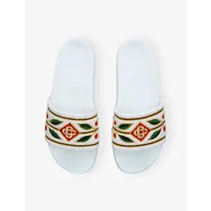 Casablanca Embroidered Terry And Rubber Pool Sliders