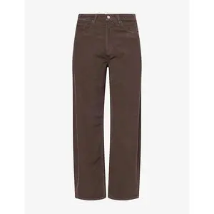 FRAME The Baggy Wide-leg Cotton Trousers