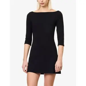 REFORMATION Marceline Knit Stretch-cotton Mini Dress