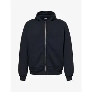 A.PRESSE Vintage Zip-up Cotton Hoody - Black