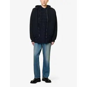 A.PRESSE Vintage Zip-up Cotton Hoody