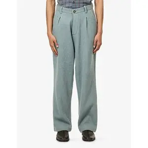 KARTIK RESEARCH Pleated Wide-leg Wool Trousers