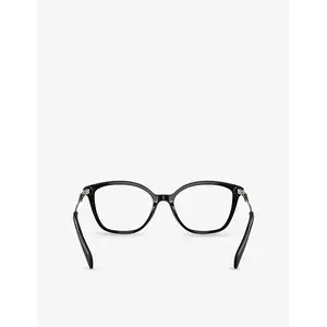 Prada Pr 02zv Butterfly-frame Acetate Optical Glasses