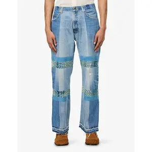 KARTIK RESEARCH Upcycled Wide-leg Denim Jeans