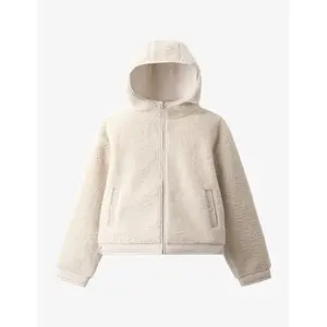 THE WHITE COMPANY Hooded Relaxed-fit Borg Jacket - Biscuit