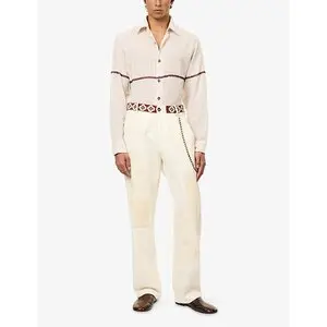 KARTIK RESEARCH Patchwork Embroidered Denim Jeans
