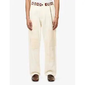 KARTIK RESEARCH Patchwork Embroidered Denim Jeans