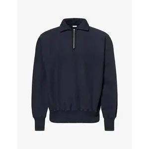 A.PRESSE Vintage Quarter-zip Cotton Jumper