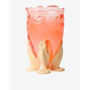 FISH DESIGN BY GAETANO PESCE Clear Large Resin Vase - Cl Ruby Matt Peach