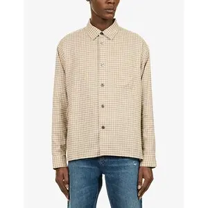 FRAME Check Patch-pocket Cotton-blend Shirt