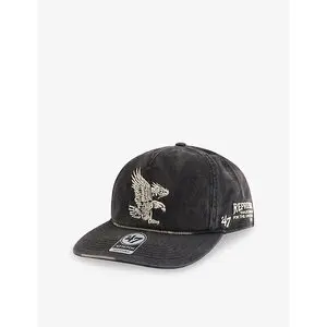 REPRESENT Embroidered-eagle Cotton Cap - Black