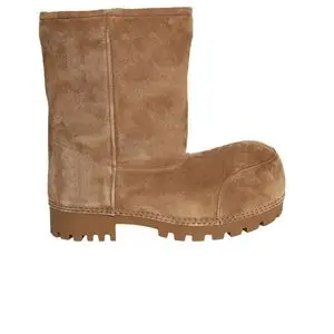 Balenciaga Alaska Fur Low Boot - Brown