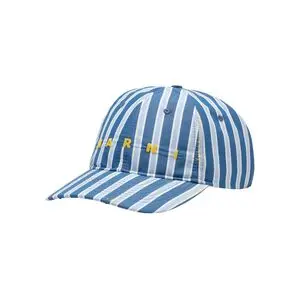Marni Organic Striped Compact Poplin Hat 'opal