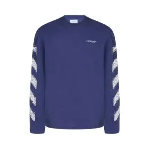 Off-White Pixel Diag Long-sleeve Tee 'dark - Blue