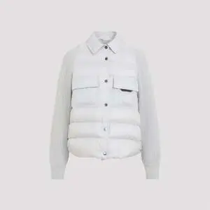 Brunello Cucinelli Hybrid Padded Jacket - Gray