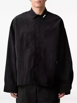 HELIOT EMIL Vital Ls Perforated-detail Shirt