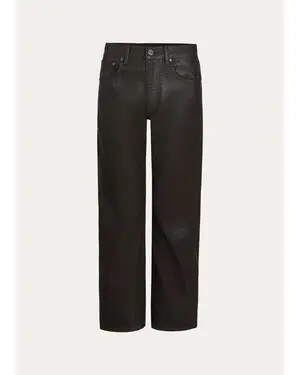 TWP Kent Coated Denim Straight-leg Jeans - Chocolate