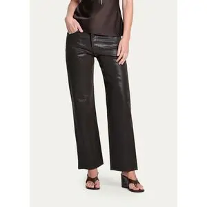 TWP Kent Coated Denim Straight-leg Jeans
