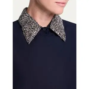 TWP New Chapter Crystal-collar Cotton Shirt