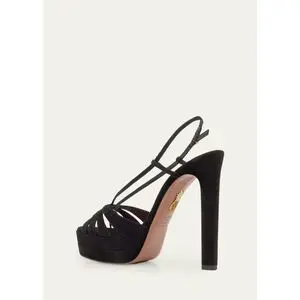 AQUAZZURA 130mm Aimee Suede Platform Sandals