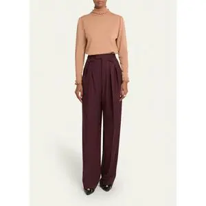 Chloé Ruffle-edge Merino Wool Turtleneck Sweater