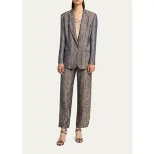 Giorgio Armani Herringbone Jacquard Single-breasted Jacket