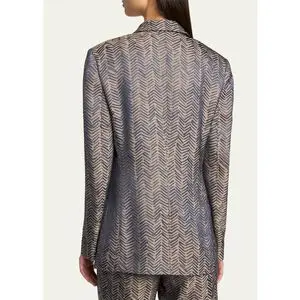 Giorgio Armani Herringbone Jacquard Single-breasted Jacket