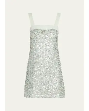 Simkhai Davina Embellished Mini Dress - Mint