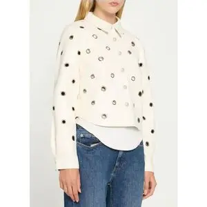 Cinq À Sept Grommet Faux Leather Jacket