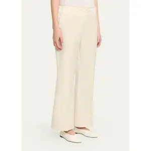 TOTEME Kick Flare Raw-edge Trousers