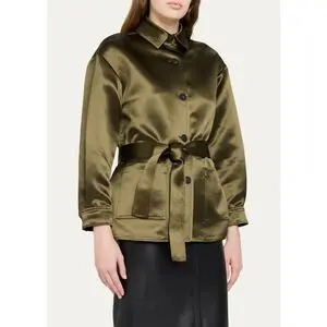 Attersee The Studio Belted Satin Jacket