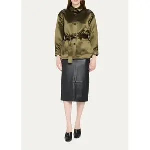 Attersee The Studio Belted Satin Jacket
