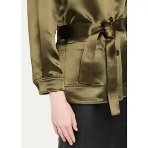 Attersee The Studio Belted Satin Jacket