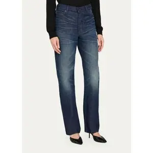 TOM FORD Low-waist Stonewashed Denim Straight-leg Boyfriend Pants