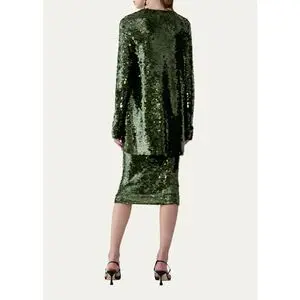 Carolina Herrera Embellished Knit Pencil Skirt