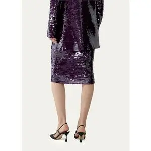 Carolina Herrera Embellished Knit Pencil Skirt
