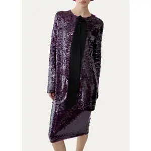 Carolina Herrera Embellished Knit Pencil Skirt