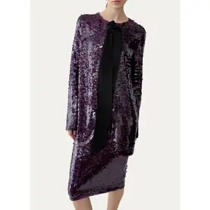 Carolina Herrera Sequin Embellished Long Cardigan