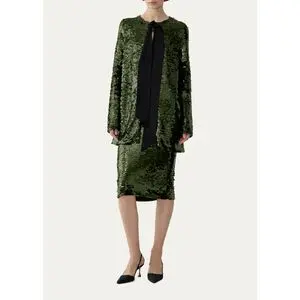 Carolina Herrera Sequin Embellished Long Cardigan