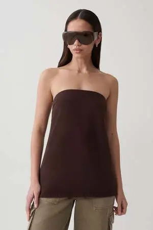 Meshki Anamarie Denim Strapless Top