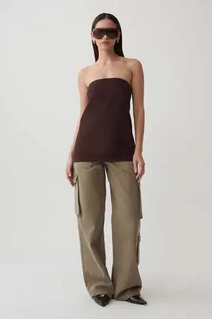 Meshki Anamarie Denim Strapless Top