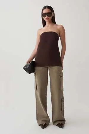 Meshki Anamarie Denim Strapless Top