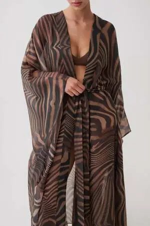 Meshki Neroli Sheer Maxi Kimono