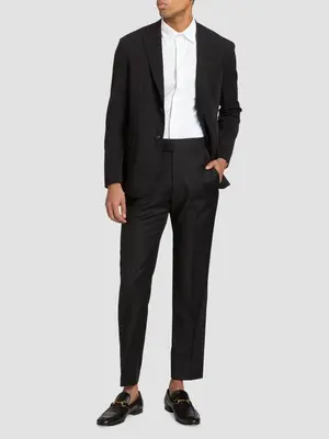 Emporio Armani Wool Tuxedo Pants