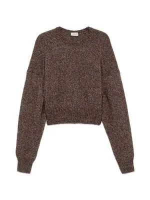 MRZ Wool Blend Crewneck Sweater - Brown