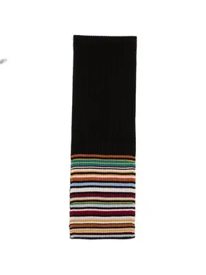 Paul Smith Signature Stripe Wool Scarf - Black